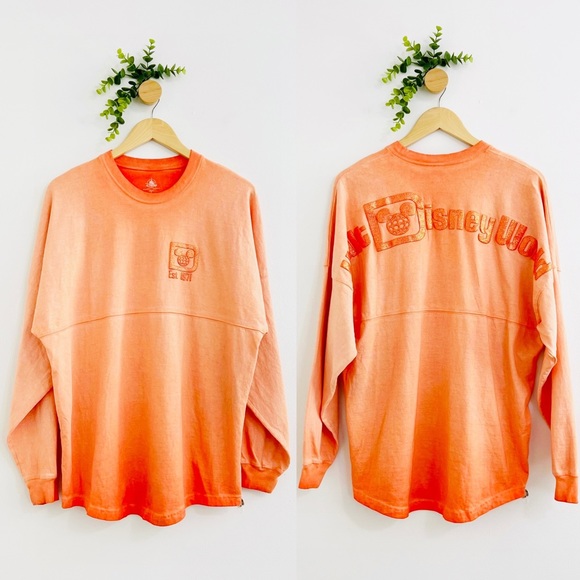 Disney | Tops | Disney Parks Orange Acid Wash Original Spirit Jersey ...